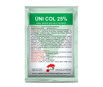UNI COL 25% - Univet for veterinary medicine